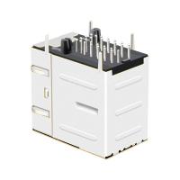 China LPJG17561AGNL 1000 Base-T 8P8C Shielded 2x1 Port RJ45 Female Connectors for sale