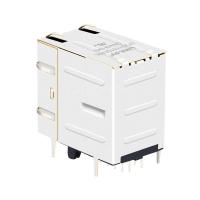 China X Multiple XMH-2116D3018 Compatible LINK-PP LPJG17610AANL 10/1000 Base-T Yellow/Green Led Tab Up 2x1 Port Stacked RJ-45 Connector for sale