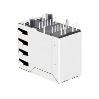 China LPJ17633ADNL 10/100 Base-T Tab Up Yellow/Green LED 2X1 Port Connector RJ45 Modular Jack for sale