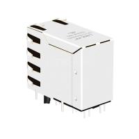 China LPJ17633ADNL 10/100 Base-T Tab Up Yellow/Green LED 2X1 Port Connector RJ45 Modular Jack for sale