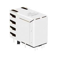 China LPJ17633AENL 10/100 Base-T Tab Up Green/Yellow LED 2X1 Port Multi-port RJ45 Connector for sale