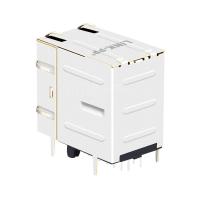 China Pulse JC0-1011NL Compatible LINK-PP LPJG17747A83NL 10/100/1000 Base-T 10p8c Green&Yellow/Green LED 2x1 Port RJ45 Network Connector for sale