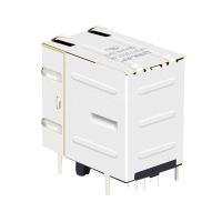 China LPJ17202CNL 10/100 Base-T 2x1 Port RJ45 Female Connector 8p8c Without LED for sale
