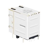 China LPJG17549A8NL 1000 Base-T Green/Green&Yellow LED 2X1 Port RJ45 Female Connectors for sale