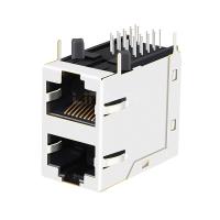 China LPJG17747CNL 100/1000 Base-T Without LED 2X1 Port RJ45 Female Jacks for sale