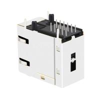 China LPJG17747CNL 100/1000 Base-T Without LED 2X1 Port RJ45 Female Jacks for sale