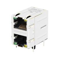China LPJ17402AENL 10/100 Base-T 2X1 Port RJ45 Magnetic Jack Tab Both Green/Yellow LED for sale
