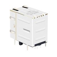 China LPJ17402AENL 10/100 Base-T 2X1 Port RJ45 Magnetic Jack Tab Both Green/Yellow LED for sale