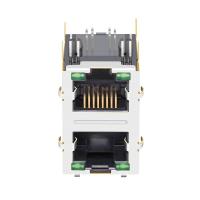 China LPJG17039AFNL 1000 Base-T 2X1 Port RJ45 Jack Ethernet Connector Green/Green LED for sale