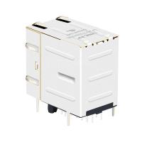 China LPJG17039AFNL 1000 Base-T 2X1 Port RJ45 Jack Ethernet Connector Green/Green LED for sale