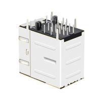 China Belfuse 0879-2G1R-Y6 Compatible LINK-PP LPJG17039AFNL 1000 Base-T 2X1 Port RJ45 Jack for sale