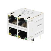 China XFMRS XFVOIP5E-STKVDxu4-4 Compatible LINK-PP LPJ27401ADNL 10/100 Base-T  Yellow/Green Led  2x2 Port  RJ45 Female Connector for sale