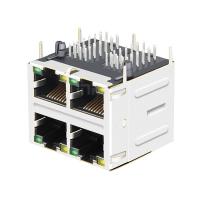China XFMRS XFVOIP5E-STKVDxu4-4 Compatible LINK-PP LPJ27401ADNL 10/100 Base-T  Yellow/Green Led  2x2 Port  RJ45 Female Connector for sale