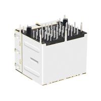 China Tyco 1840865-4 Compatible LINK-PP LPJ27003-9A4NL 10/100 Base-T 8p8c Green&Yellow/Green&Yellow  LED 2x2 Port Cat5 RJ45 Jack for sale