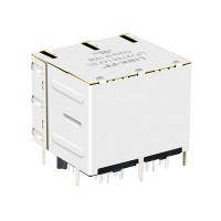 China LPJ27081AFNL 10/100 Base-T Tab Up Green/Green LED 2X2 Port RJ45 Female Connector for sale