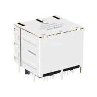 China LPJG27020AENL 1000 Base-T 2x2 Port 8P8C RJ45 Magnetics Modular Jack Green/Yellow LED for sale
