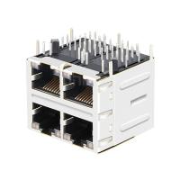China LPJG27037A4NL 1000 Base-T 2x2 Port RJ45 Magnetic Jacks Green&Yellow/Green&Yellow LED for sale