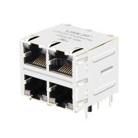China Belfuse 0895-2C2R-FM Compatible LINK-PP LPJG27043A47NL 10/100/1000 Base-T  Yellow&Green/Yellow&Green LED 2x2 Port PoE+ Cat6 Modular Jack for sale