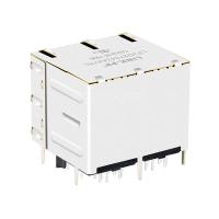 China Belfuse 0895-2C2R-FM Compatible LINK-PP LPJG27043A47NL 10/100/1000 Base-T  Yellow&Green/Yellow&Green LED 2x2 Port PoE+ Cat6 Modular Jack for sale