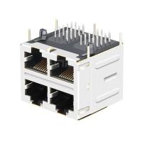 China LPJG27501CNL 1000 Base-T 2x2 Port RJ45 Connector Jack for sale