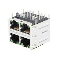 China LPJM9029-8A65NL 10G Base-T 2x2 Port G/G Leds Connector RJ45 Jack for sale