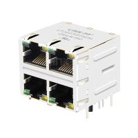 China LPJG27037AENL 1000 Base-T 2x2 Port RJ45 Gigabit Magnetic Jacks Green/Yellow LED for sale