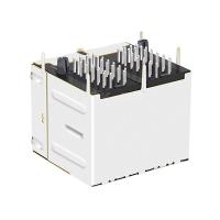 China LPJG27561AGNL 2x2 Port Jacks RJ45 Connector 1000 Base-T With Integrated Magnetics Yellow/Green LED Leds for sale