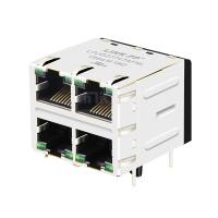 China Pulse JC0-0351NL Compatible LINK-PP LPJG27747AFNL 10/100/1000 Base-T RJ45 2x2 Magnetic Jacks Green/Yellow LED for sale
