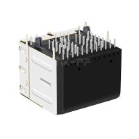 China Pulse JC0-0351NL Compatible LINK-PP LPJG27747AFNL 10/100/1000 Base-T RJ45 2x2 Magnetic Jacks Green/Yellow LED for sale