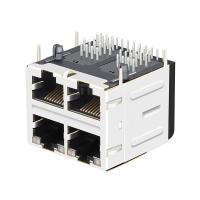 China Pulse JX20-0037NL Compatible LINK-PP LPJ27312A43NL 10/100 Base-T 8p8c Green&Yellow/Green&Yellow LED 2x2 Port RJ45 Network Connector for sale