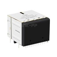China Pulse JX20-0252NL Compatible LINK-PP LPJ27335A48NL 10/100  Base-T 2x2 Port RJ45 Magnetic Jack Green&Orange/Green&Orange LED for sale