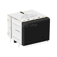 China LPJ27312A43NL 10/100 Base-T 8p8c Green&Yellow/Green&Yellow LED 2x2 Port RJ45 Network Connector for sale