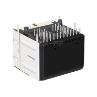 China LPJ27335A48NL 10/100  Base-T 8p8c Green&Orange/Green&Orange LED 2x2 Port RJ45 Female Connector for sale