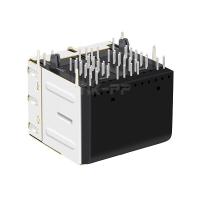 China LPJG27747A4NL 100/1000 Base-T 2x2 Port Stacked RJ45 Connectors Green&Yellow/Green&Yellow Led for sale