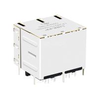 China LPJM27010AHNL 2.5G Base-T 2x2 Port RJ45 Magnetic Jack Green/Yellow LED for sale