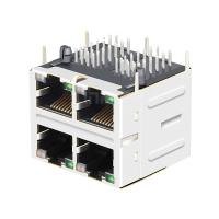 China LPJM28549A92NL 10G Base-T 2x2 Port RJ45 Female Connectors Green/Green&Yellow LED for sale