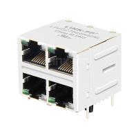 China LPJG27664B92NL 1000 Base-T 2x2 Port Magnetic RJ45 Connectors With Green/Green&Yellow LED for sale