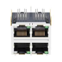 China LPJG27664B92NL 1000 Base-T 2x2 Port Magnetic RJ45 Connectors With Green/Green&Yellow LED for sale