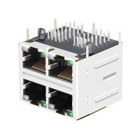 China LPJG27664B92NL 1000 Base-T 2x2 Port Magnetic RJ45 Connectors With Green/Green&Yellow LED for sale