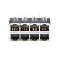 China Hanrun HR872405HE Compatible LINK-PP LPJ47403ADNL 10/100 Base-T  Yellow/Green Led  2x4 Port  RJ45 Magnetic Jack for sale