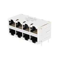 China RM4-104ADV1F Compatible LINK-PP LPJ47408CNL 10/100 Base-T  Without LED 2x4 Port  RJ45 Jack Connectors for sale