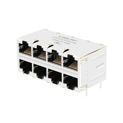 China RM4-104ADV1F Compatible LINK-PP LPJ47408CNL 10/100 Base-T  Without LED 2x4 Port  RJ45 Jack Connectors for sale