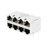 China Belfuse 0833-2X4R-94 Compatible LINK-PP LPJG47537-1CNL 10/100/1000 Base-T 10p10c Without LED 2x4 Port Cat6 RJ45 connector for sale