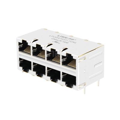 China Belfuse 0833-2X4R-94 Compatible LINK-PP LPJG47537-1CNL 10/100/1000 Base-T 10p10c Without LED 2x4 Port Cat6 RJ45 connector for sale