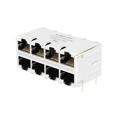 China Belfuse 0833-2X4R-54 Compatible LINK-PP LPJG47537CNL 10/100/1000 Base-T 10p10c Without LED 2x4 Port Cat6 RJ45 Jack for sale