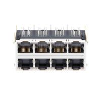 China LPJG47542A47NL 10/100/1000 Base-T Integrated Magnetics RJ45 Jack Yellow&Green/Yellow&Green LED Tab Up for sale
