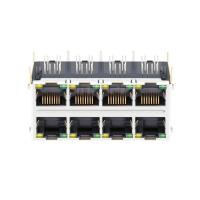 China LPJG47561AENL 1000 Base-T Integrated Magnetics 2x4 Port RJ45 Female Connectors for sale