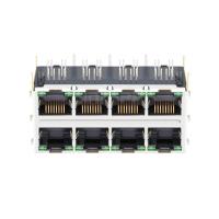 China LPJG47036AWNL 2.5G Base-T With G/G Leds 2x4 Port PoE RJ45 Female Connector for sale