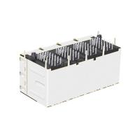 China LPJG47039AWNL 2.5G Base-T RJ45 2x4 Port Female Connector With PoE+ Tab Up Green/Green LED for sale