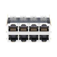 China Pulse J20-0014NL Compatible LINK-PP LPJ47212CNL 10/100 Base-T Without Led 2x4 Port RJ45 Female PCB Connector for sale